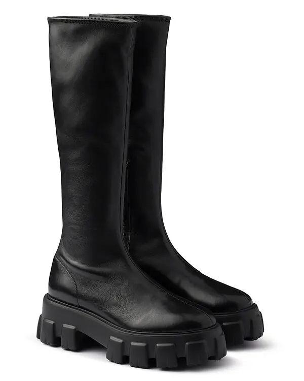 Prada Monolith Stretch Nappa Boots
