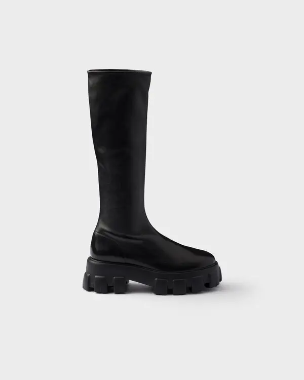 Prada Monolith Stretch Nappa Boots