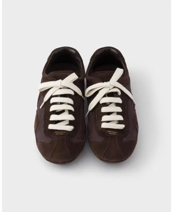 Prada Re-edition 2005 Suede And Re-nylon Sneakers - Brown