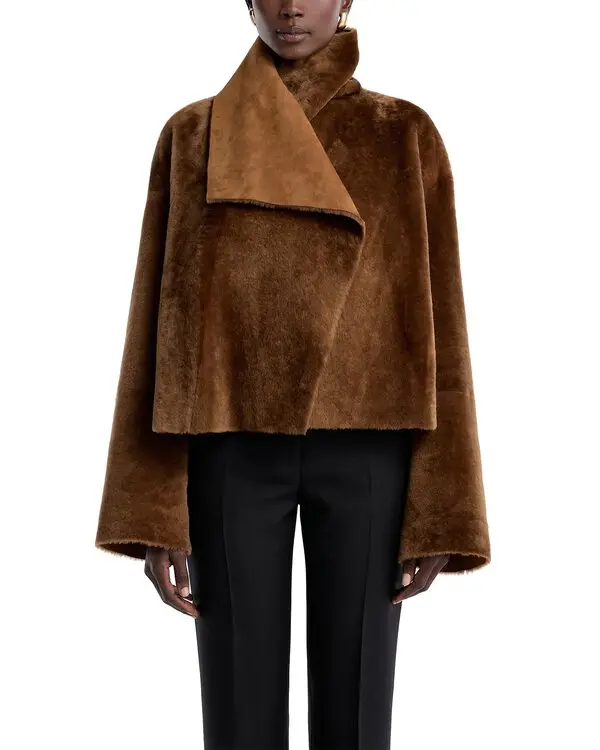 Nour Hammour Cascade Shearling Coat