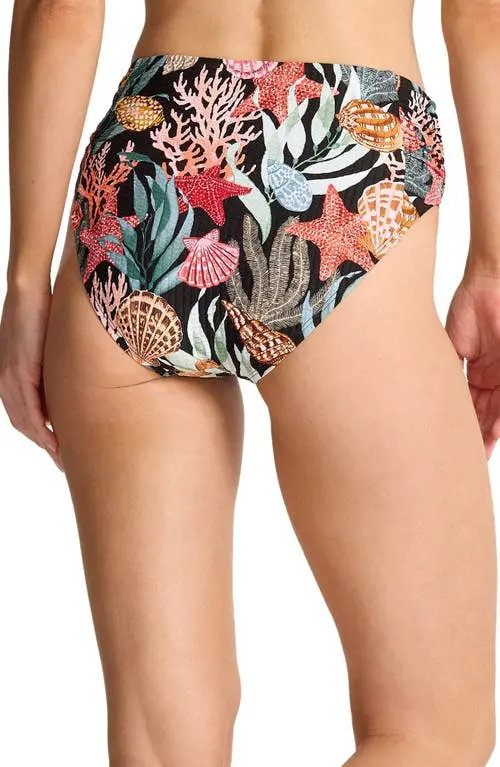 Tommy Bahama Shell Sands Shirred Upf 50+ Bikini Bottom