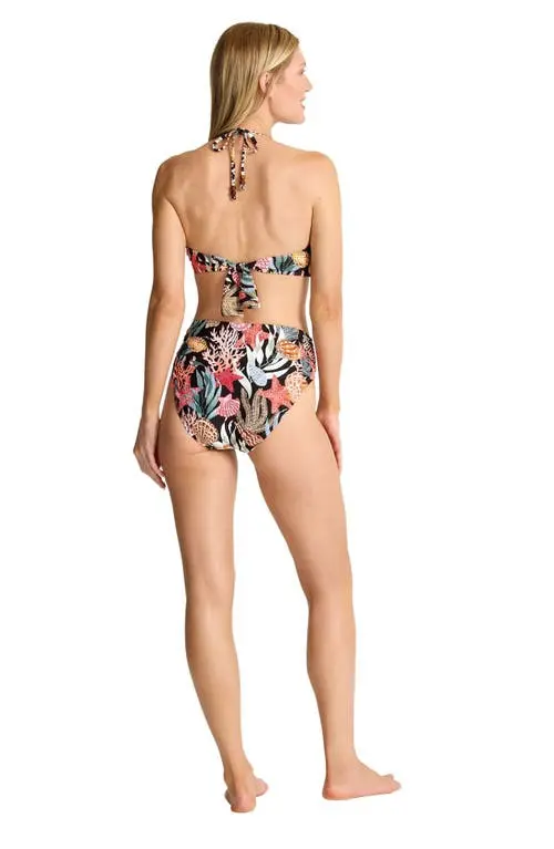 Tommy Bahama Shell Sands Shirred Upf 50+ Bikini Bottom