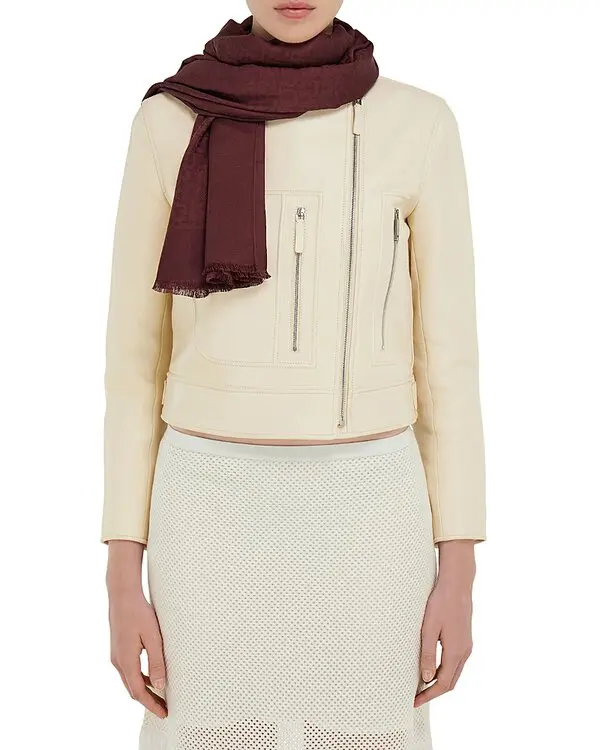 FERRAGAMO Gancini Stole Scarf - Plum