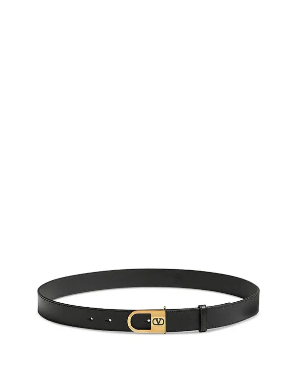 Valentino Garavani Leather Belt - Black