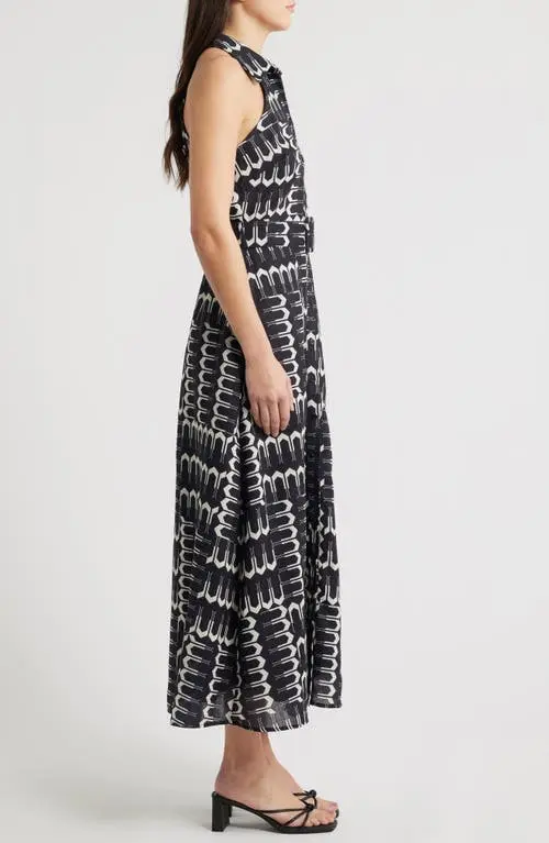 CIEBON Kaisa Sleeveless Belted Shirt Dress