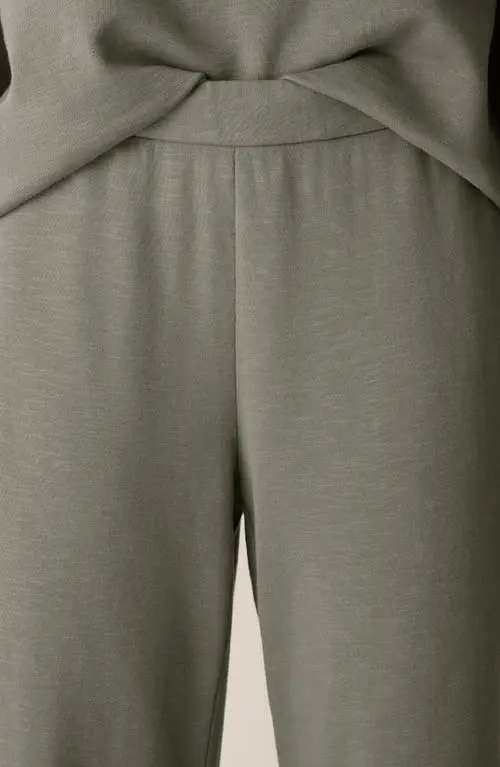 Eileen Fisher Wide Leg Organic Cotton Terry Pants - Bayleaf