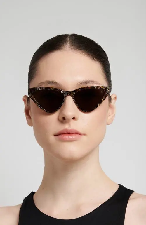 STUART WEITZMAN 55mm Cat Eye Sunglasses - Pattern Havana/brown