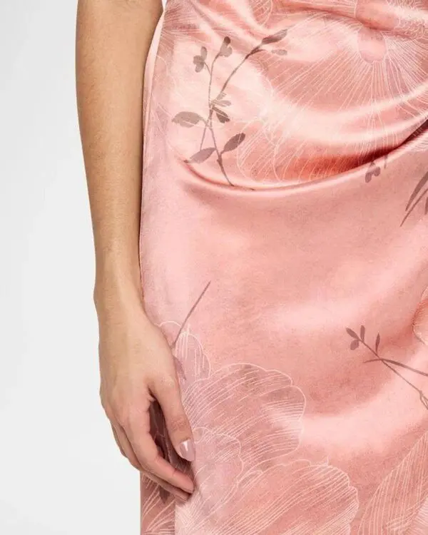 Kiton Floral-print Silk Wrap Dress - Rose