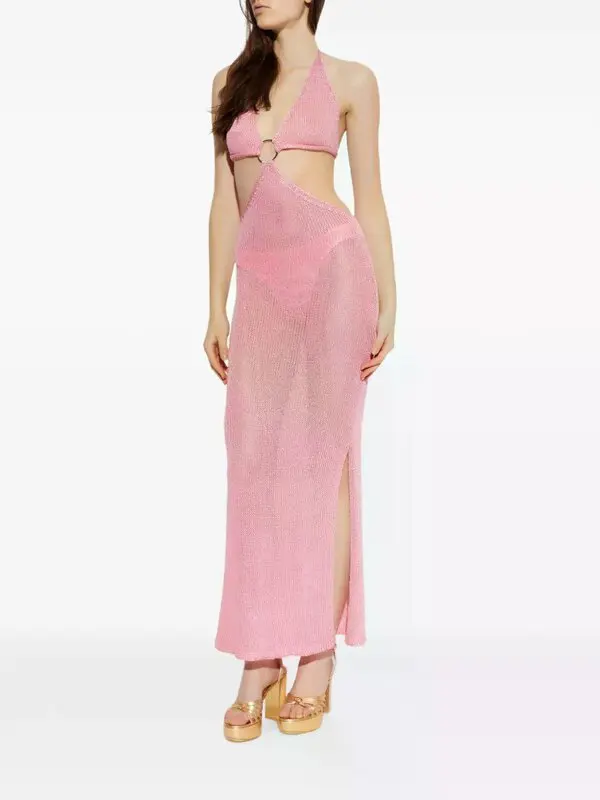 PARAMIDONNA Ring Halterneck Knit Dress