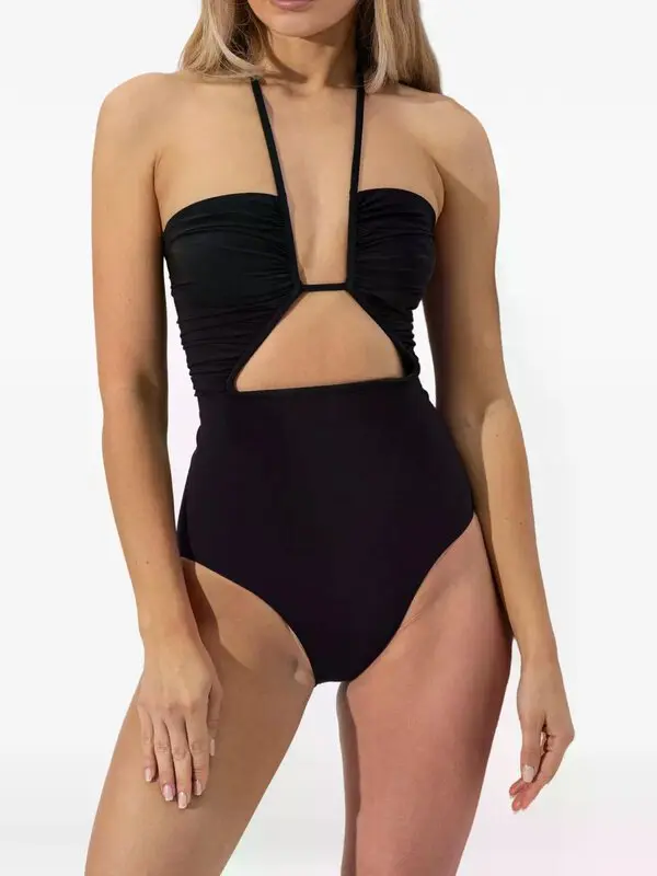 Rick Owens Halterneck Cut-out Swimsuit - Black
