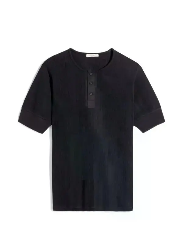 LEMAIRE Buttoned Ribbed T-shirt - Black