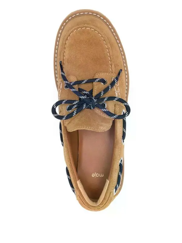 Maje Suede Platform Boat Shoes