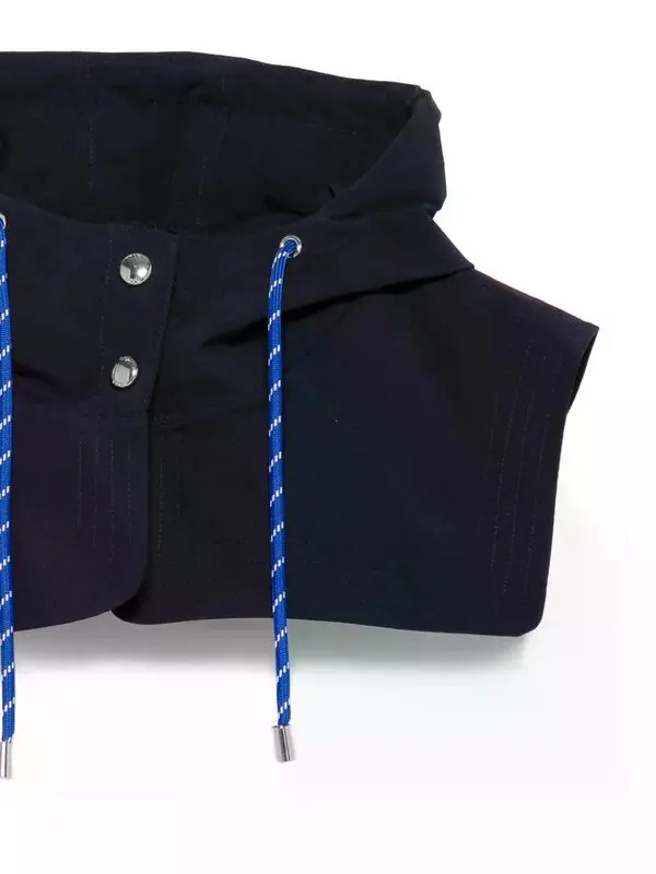 Maje Drawstring Hood With Silver-tone Press-studs