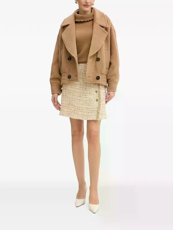 Luisa Spagnoli Knitted Sweater With Ruffled Collar And Bell Cuffs