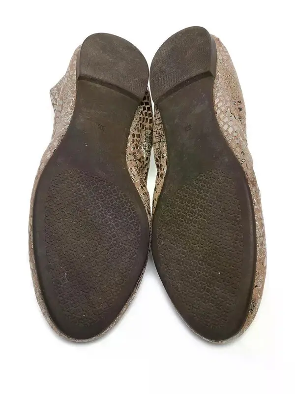 Tory Burch Metallic Snakeskin Ballet Flats