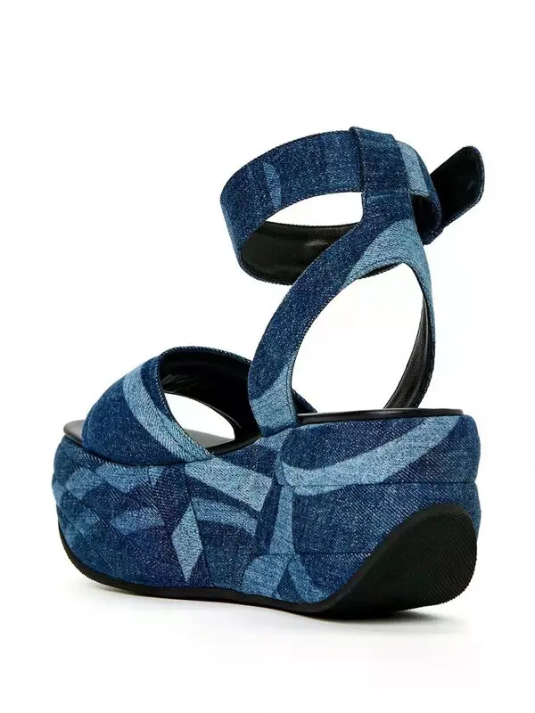 Emilio Pucci Ami Denim Platform Sandals
