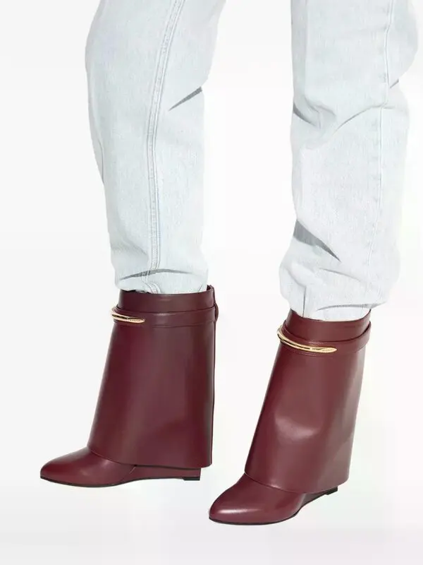 Givenchy Shark Lock Boots - Red