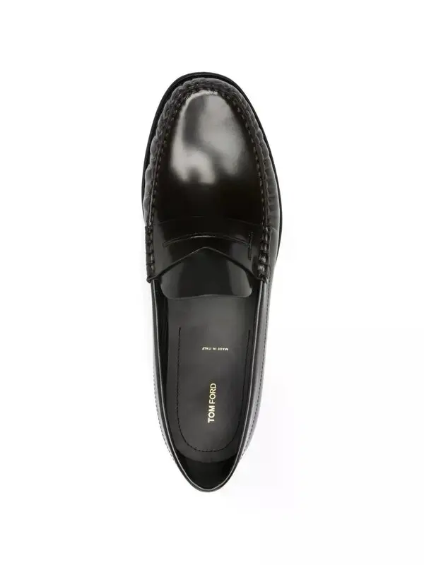 TOM FORD Penny-detail Flat Loafers