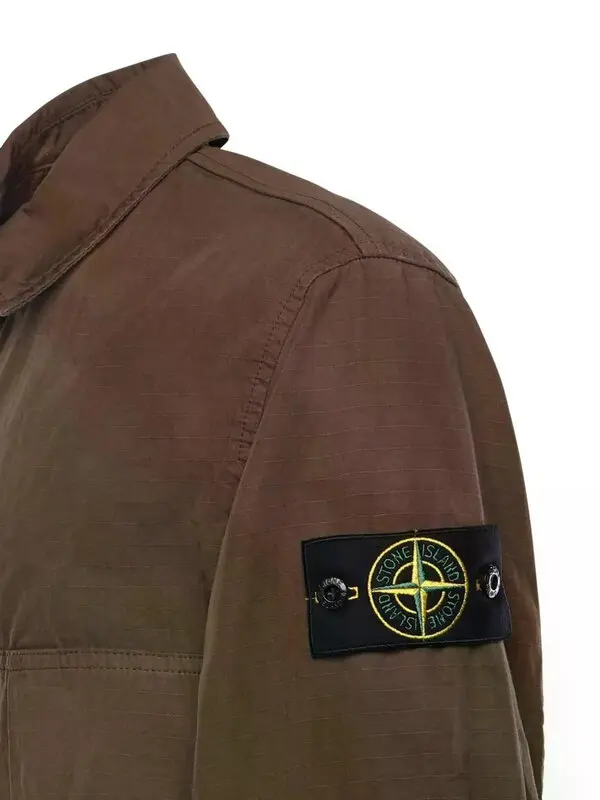 Stone Island Zip-fastening Flap-pocket Shirt Jacket - Brown