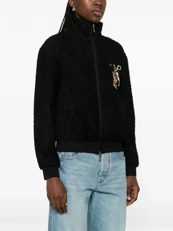 Emporio Armani Appliqué Zip Jacket - Black