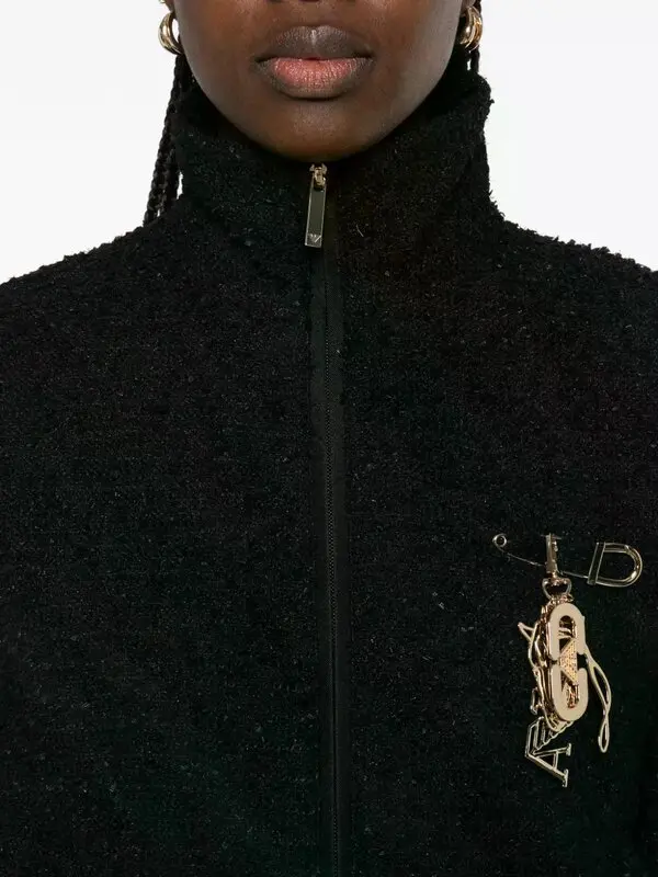 Emporio Armani Appliqué Zip Jacket - Black