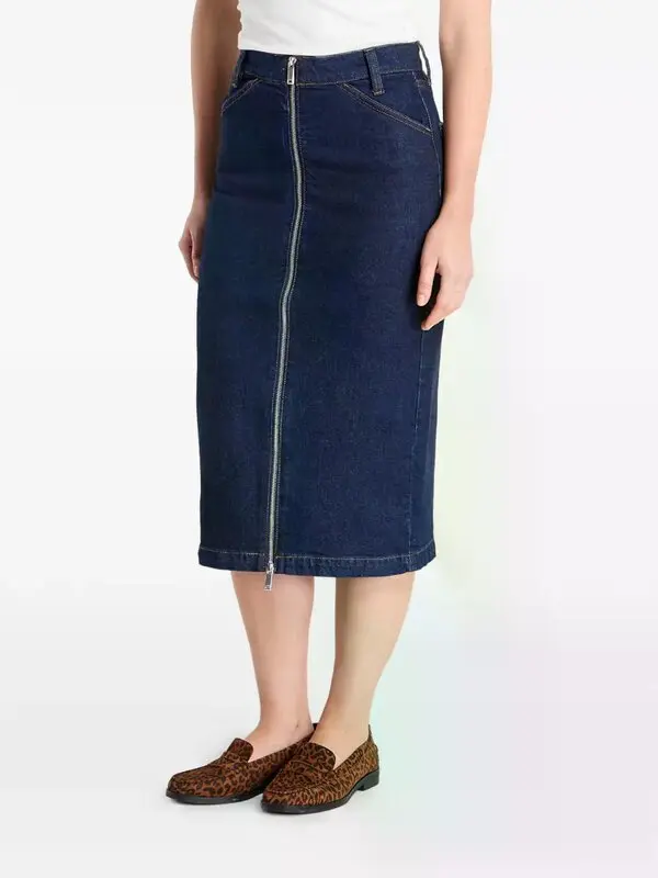 Calvin Klein Denim Zip-fastening Midi Skirt