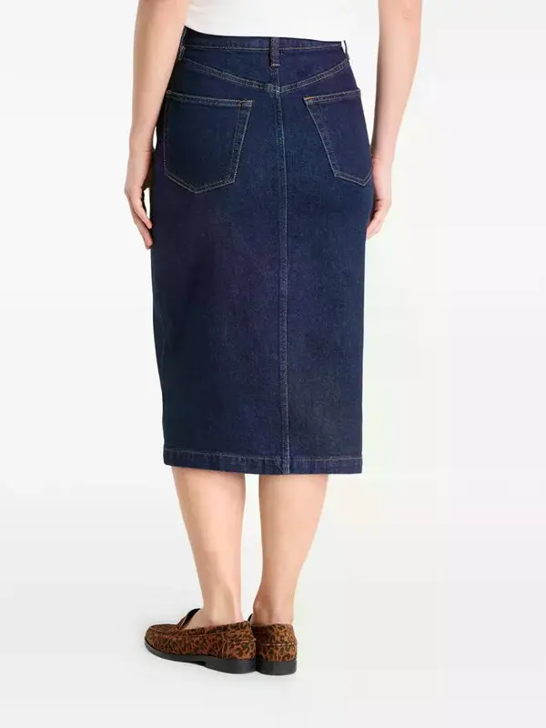 Calvin Klein Denim Zip-fastening Midi Skirt