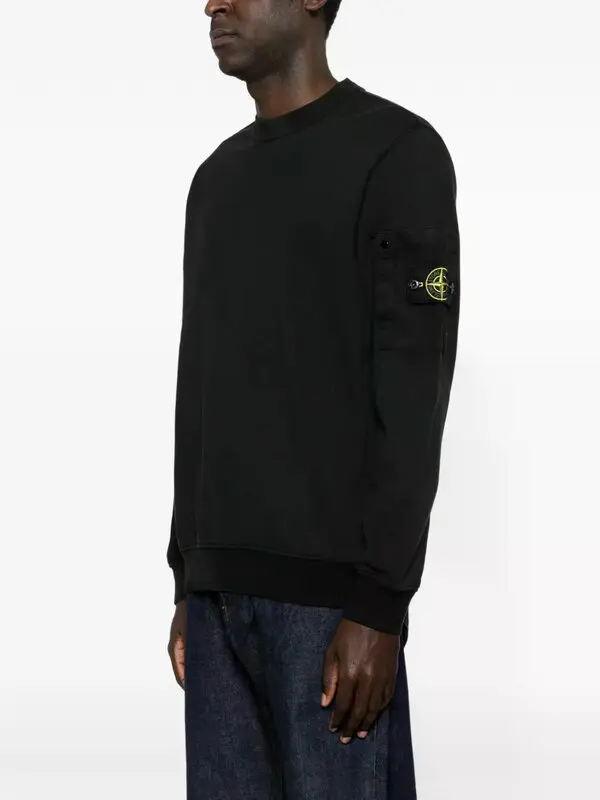 Stone Island Patch Pocket Sweatshirt - Black