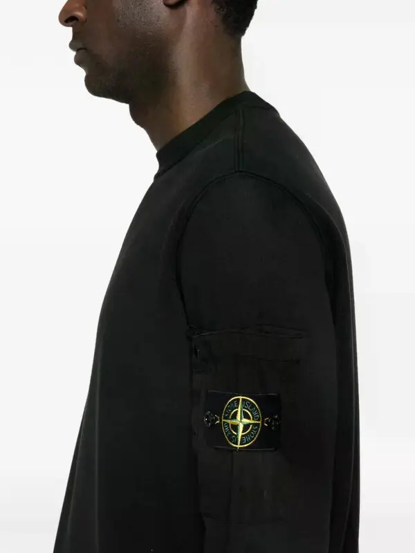 Stone Island Patch Pocket Sweatshirt - Black