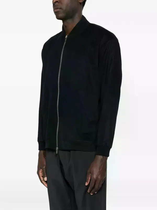 Barena Venezia Cashmere Zip-up Bomber Jacket - Blue