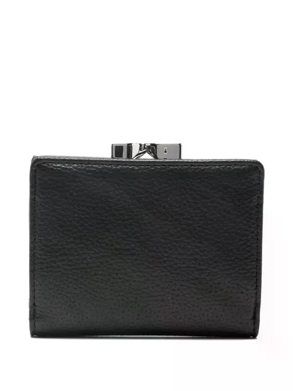 Vivienne Westwood Small Frame Orb-Plaque Wallet - Black | Editorialist