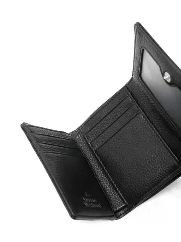 Vivienne Westwood Small Frame Orb-Plaque Wallet - Black | Editorialist