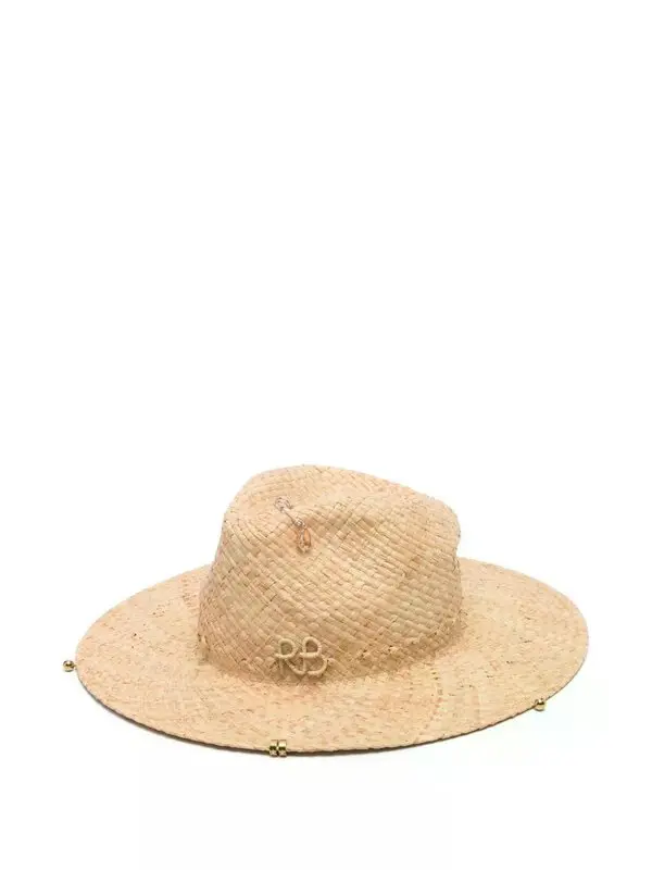 Ruslan Baginskiy Chain Strap Fedora Hat - Neutrals