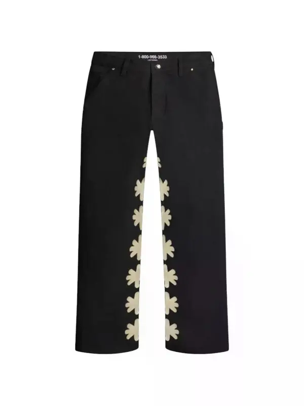 LOSTSHDWS Floral-detail Carpenter Jeans