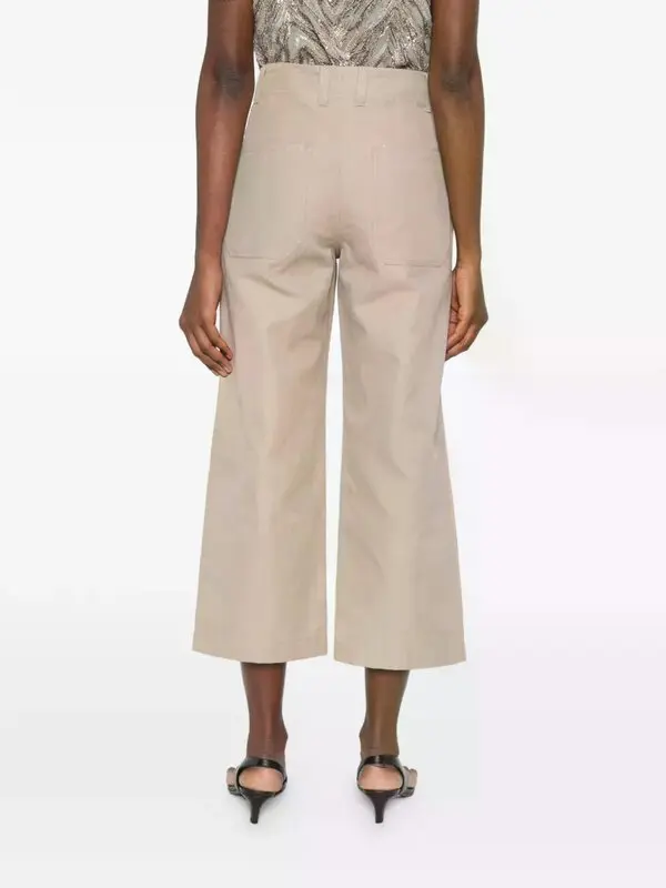 Brunello Cucinelli Straight-leg Cotton Trousers - Neutrals