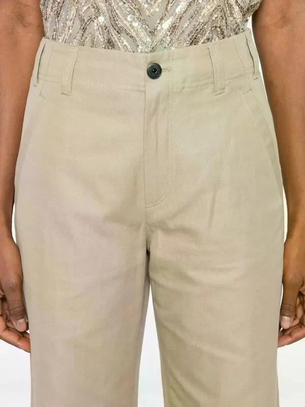 Brunello Cucinelli Straight-leg Cotton Trousers - Neutrals