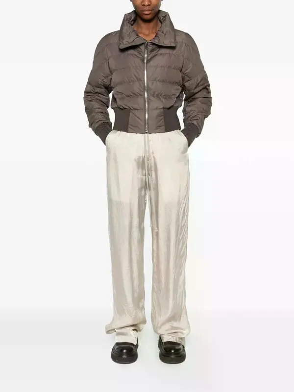 MONCLER + RICK OWENS Cropped Quilted Jacket - Brown