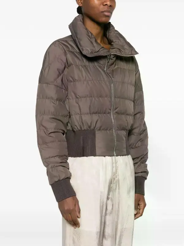 MONCLER + RICK OWENS Cropped Quilted Jacket - Brown