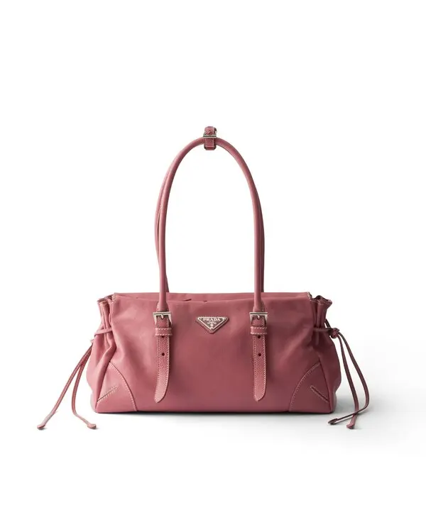 Prada Antiqued Leather Tote Bag - Pink