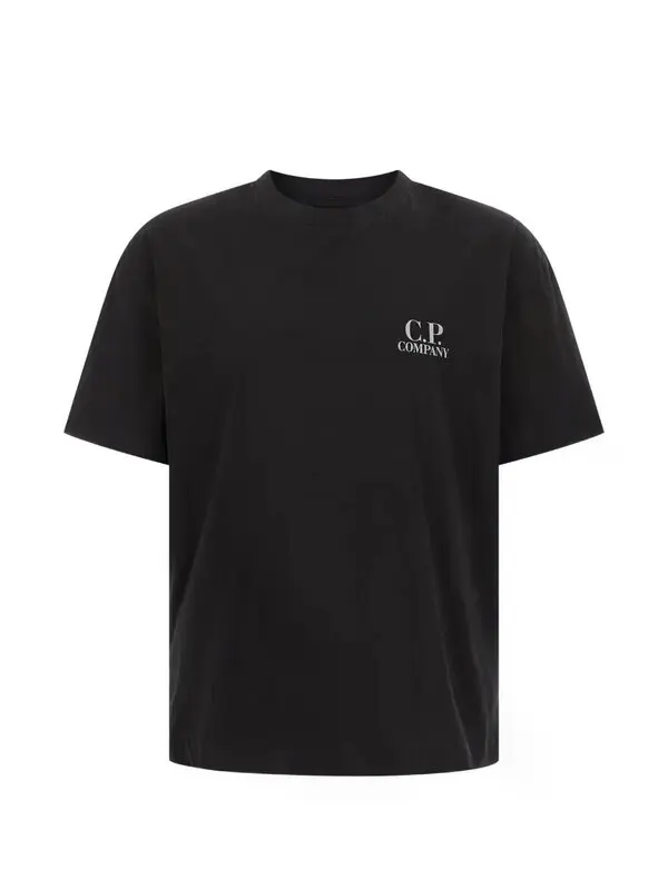 C.P. COMPANY 30/1 Jersey Short-sleeve Printed Graphics T-shirt - Black