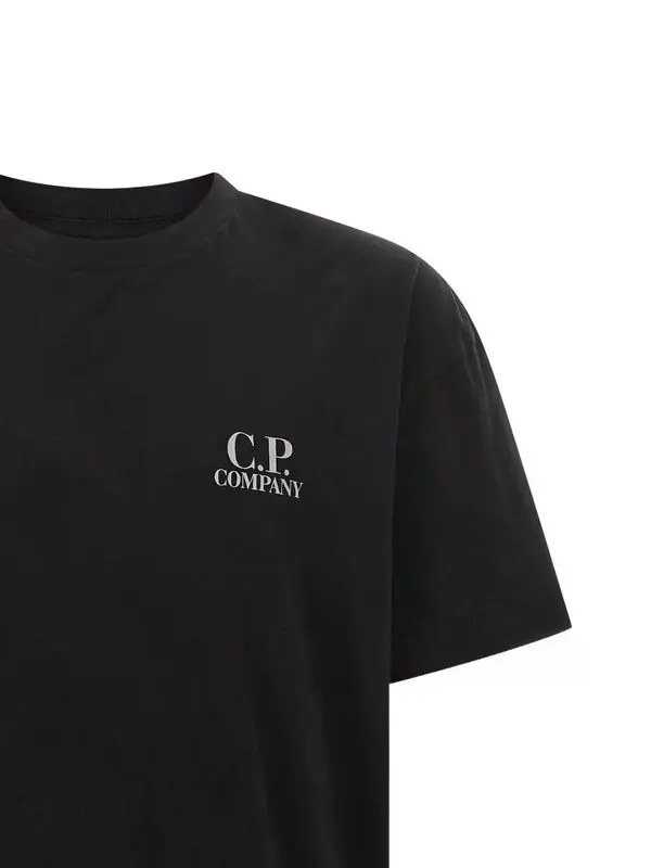 C.P. COMPANY 30/1 Jersey Short-sleeve Printed Graphics T-shirt - Black