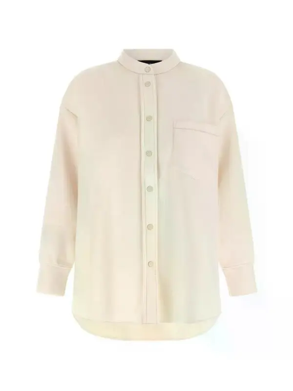 Fabiana Filippi Mandarin Collar Scuba Shirt - Neutrals
