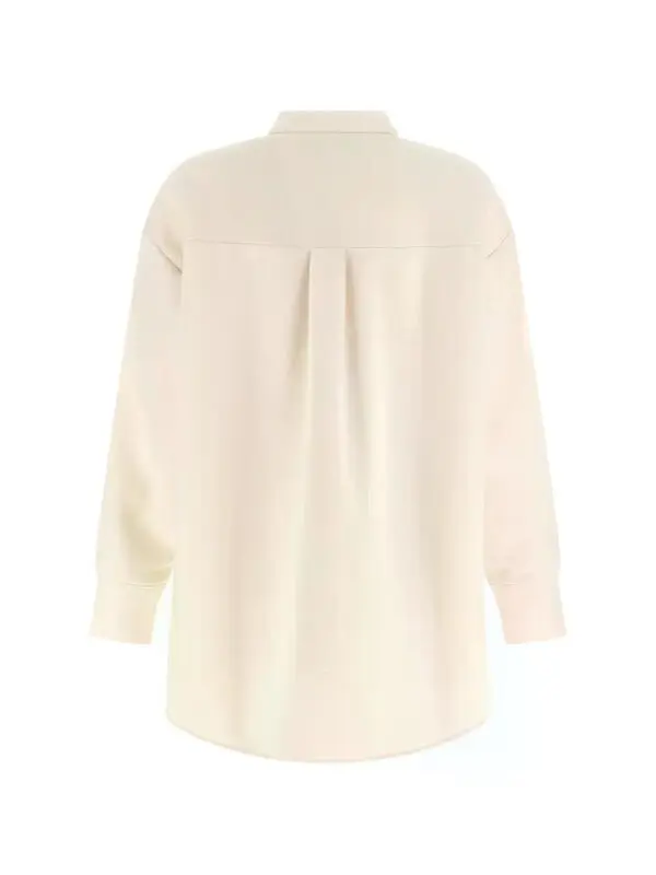 Fabiana Filippi Mandarin Collar Scuba Shirt - Neutrals