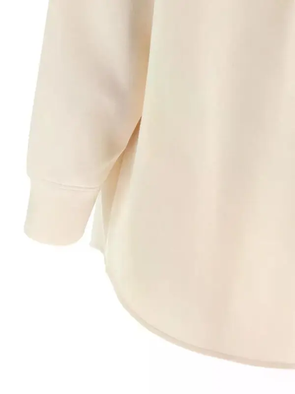 Fabiana Filippi Mandarin Collar Scuba Shirt - Neutrals