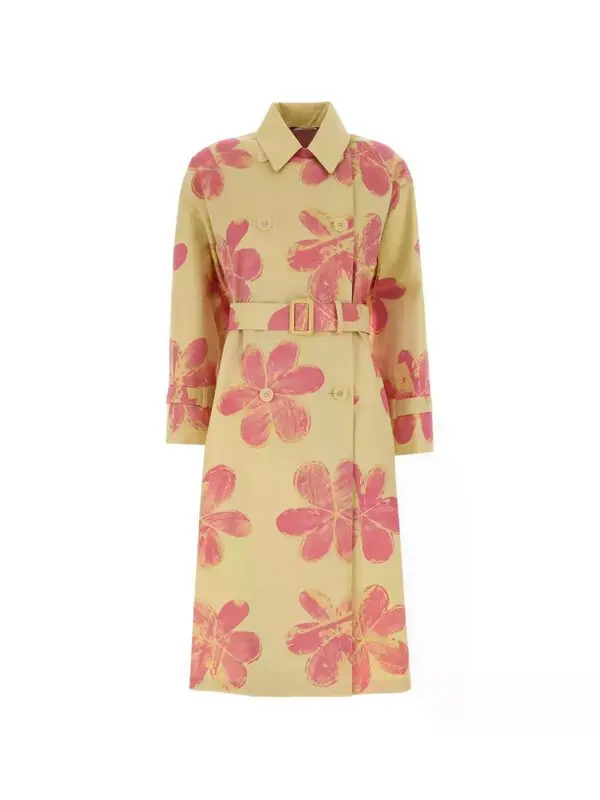 Max Mara Radioso Printed Cotton Coat - Neutrals