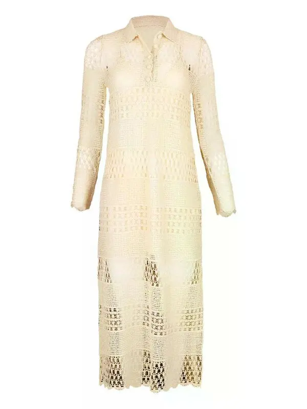 Zimmermann Wanderlust Crochet Sun Dress - Neutrals
