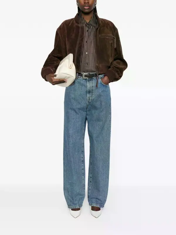 THE FRANKIE SHOP Peri Striped Shirt - Brown