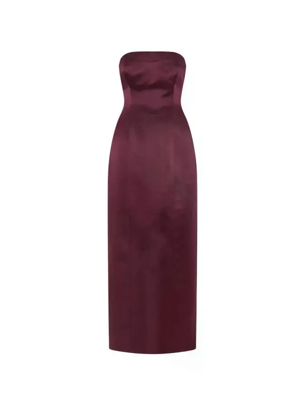 NICHOLAS Kasia Strapless Midi Dress - Purple