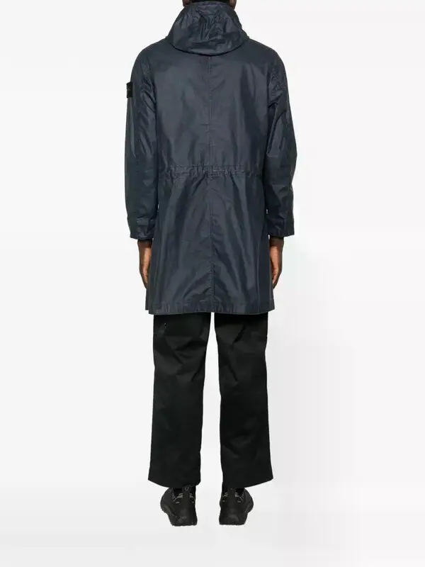Stone Island Button-fastening Hooded Coat