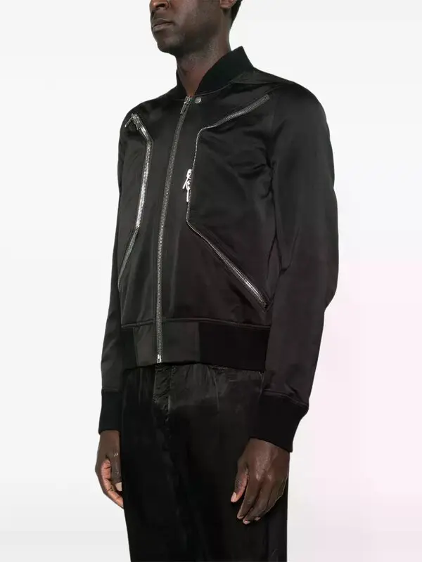 Rick Owens Heizer Flight Zipped Bomber Jacket
